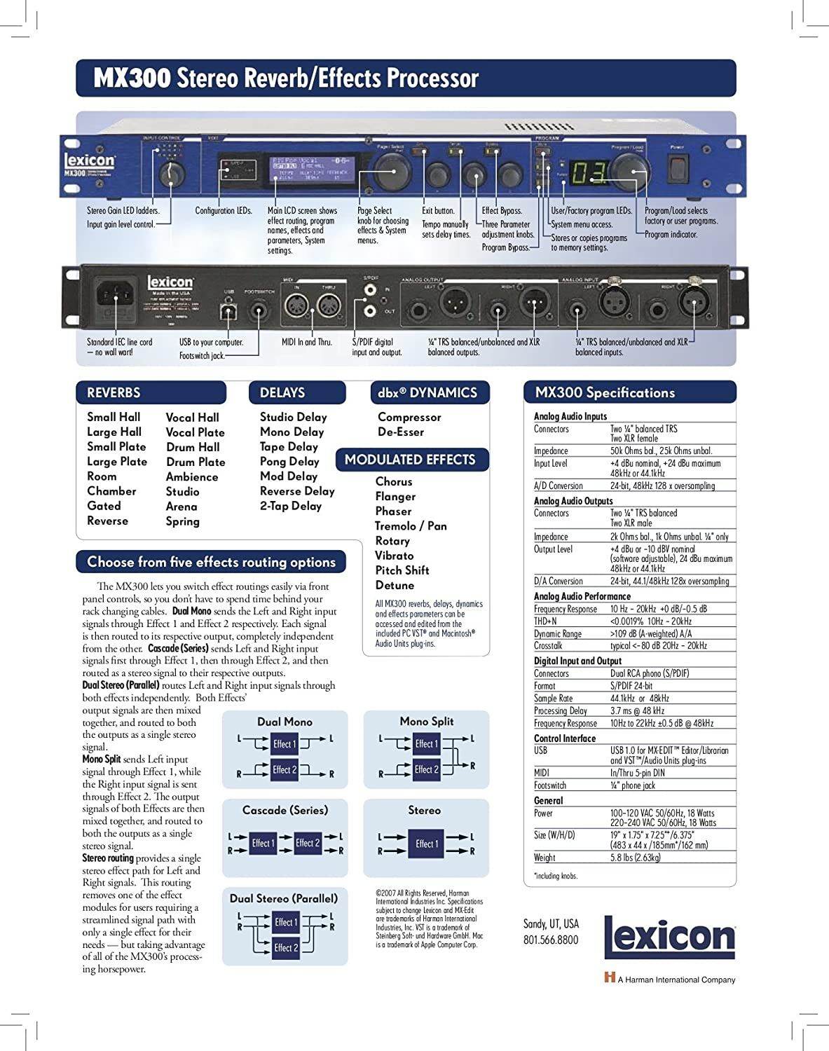 EFFECT เอฟเฟค รุ่น MX-300 ยี่ห้อ Lexicon สินค้าพร้อมส่ง ส่งไววววว ของ ...