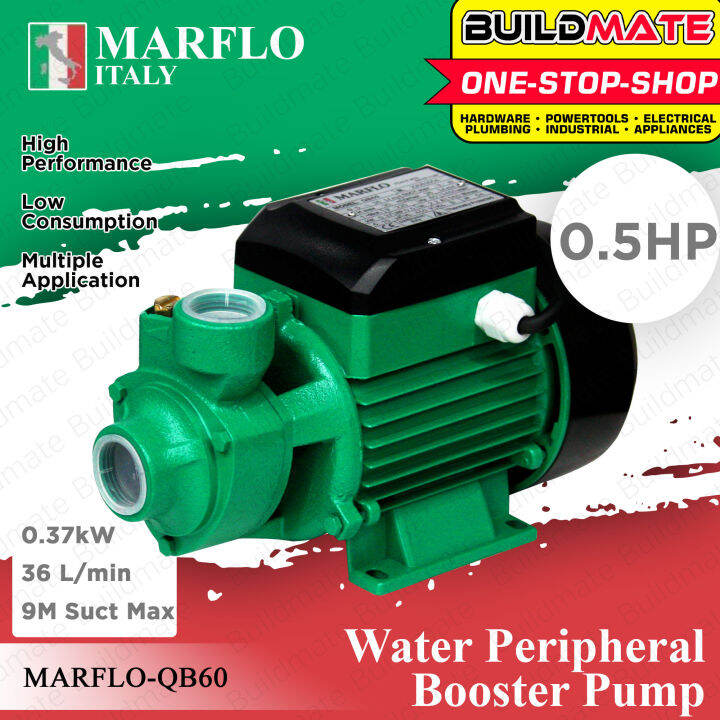 MARFLO Italy Water Peripheral Booster Pump 0.5HP Clear Clean Water Pump ...