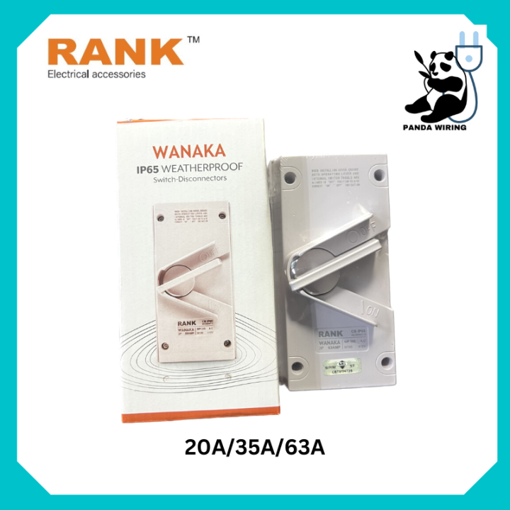 (SIRIM) Rank Wanaka 3P Isolator 20A 35A 63A IP65 Weatherproof Isolating ...