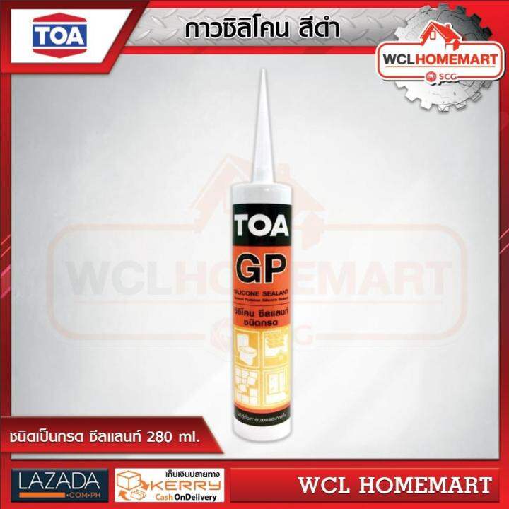 TOA ซิลิโคนซีลแลนท์กรด รุ่น Silicone Sealant GP ขนาด 280 มล. สีดำ ...