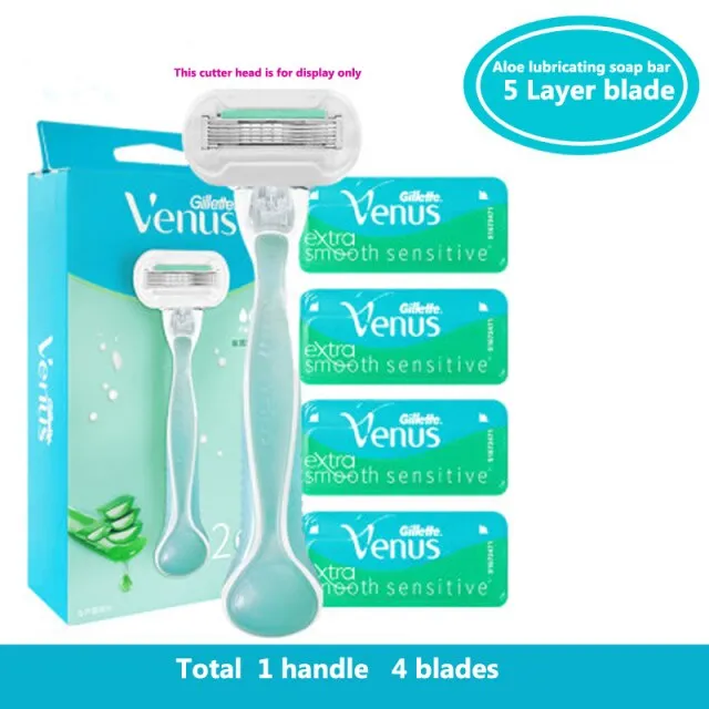 Venus Razor Blades ใบมีดโกนว่านหางจระเข้ 5 ชั้นเหมาะสำหรับผู้ถือ Venus ...