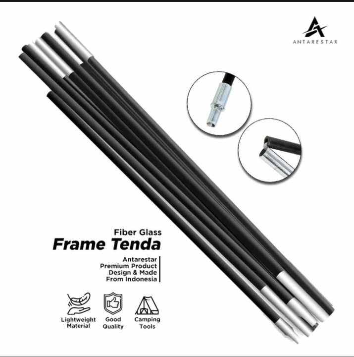 Frame Tenda Fiber 8.5mm x 52cm/ Frame Untuk Bingkai Tenda Camping Dome ...
