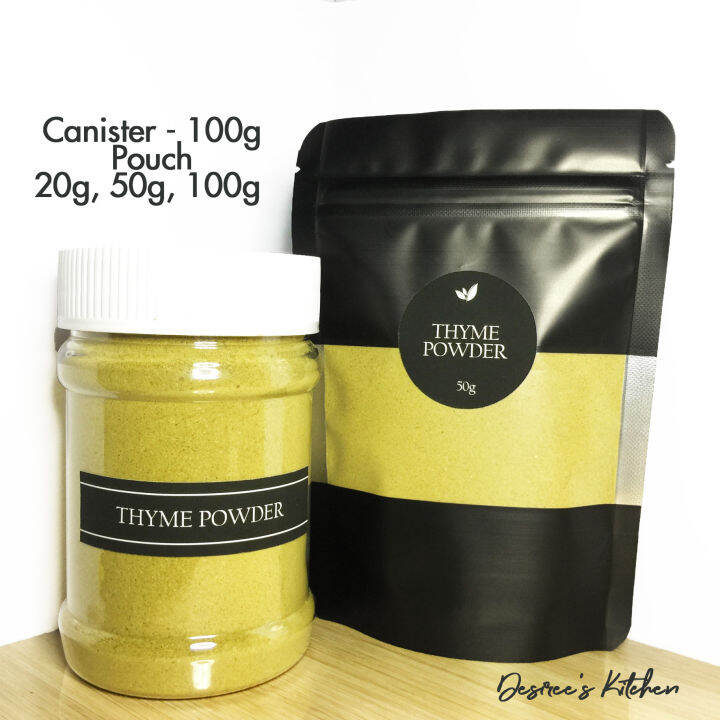 Thyme Powder - Ground Thyme Leaves - in Stackable Canister/Stand-Up ...