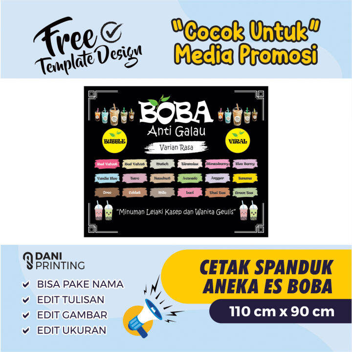 Banner Spanduk ES BOBA ANEKA RASA 110cm X 90cm BISA DI EDIT | Lazada ...