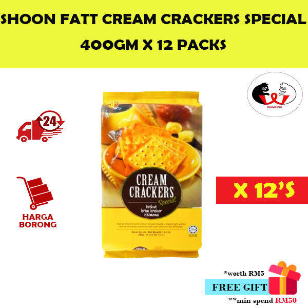 Shoon Fatt Biscuit / Biskut Cream Crackers Special [400GM X 12 PACKS ...