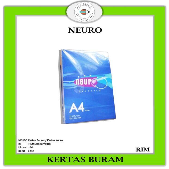 NEURO - Kertas Buram / Kertas Koran A4 - Rim | Lazada Indonesia