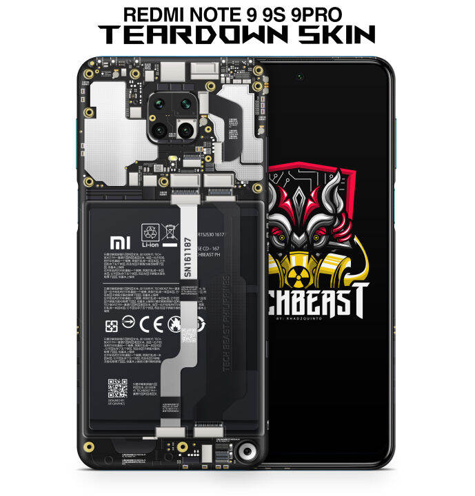3M Teardown Redmi Note 9 9S 9PRO NFC Skin Vinyl POCO Redmi Xiaomi Mi Techbeast Ultra HD Quality ...