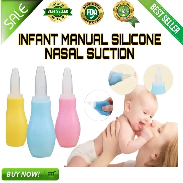 NEWLY!! Infant Manual Silicone Nasal Suction Baby Nasal Suction Device ...