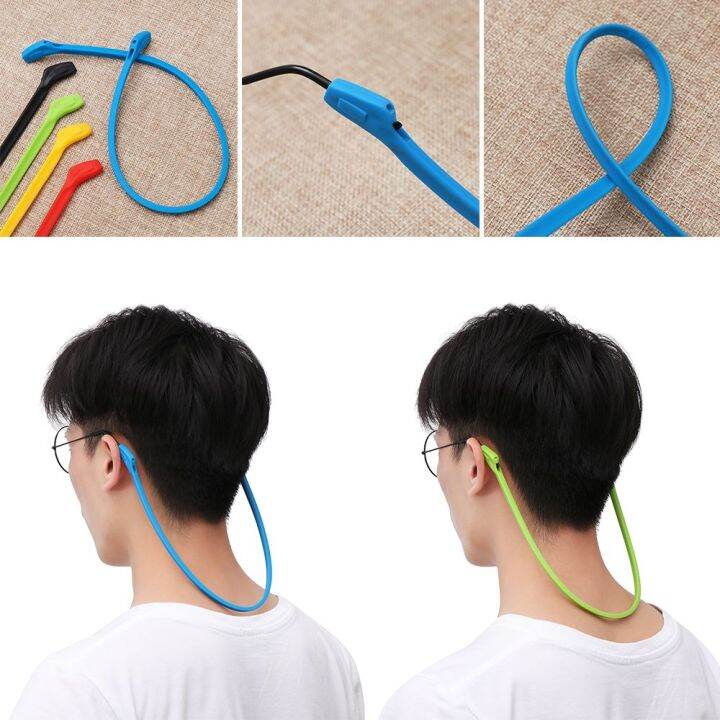 5210A ปรับได้ กีฬาทางน้ำ สีลูกกวาด สะดวกสบาย อุปกรณ์สวมใส่ตา ห่วงโซ่แว่นตา สร้อยคอแว่นตา เชือก ...