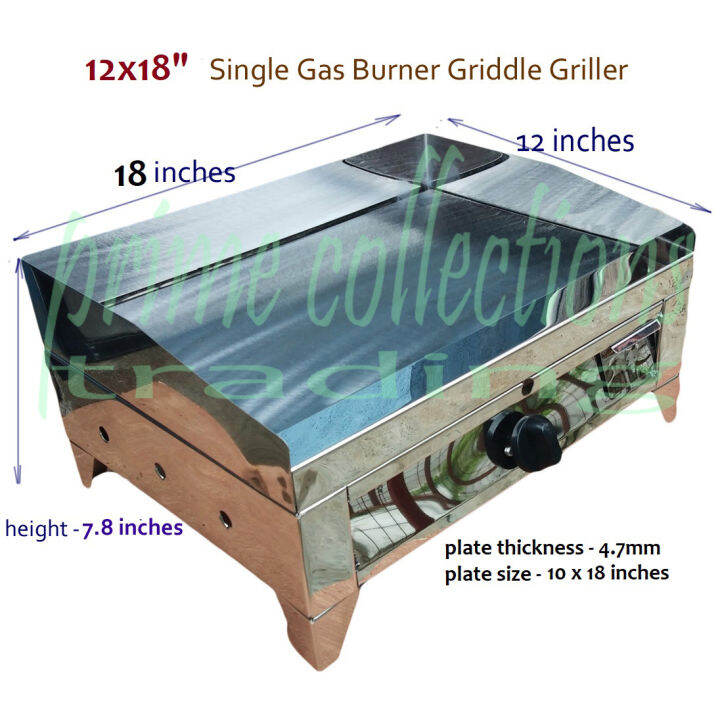 Stainless Single Griller Griddle Gas Burner for Egg Burger Hotdog ...