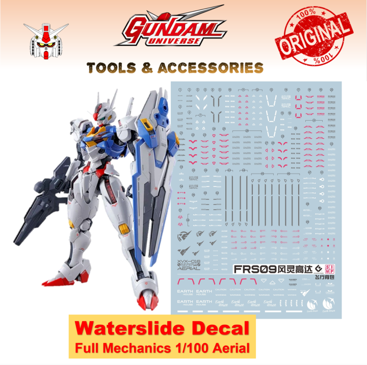 Evo Gundam Waterslide Decal Gundam Aerial FM Full Mechanics ...