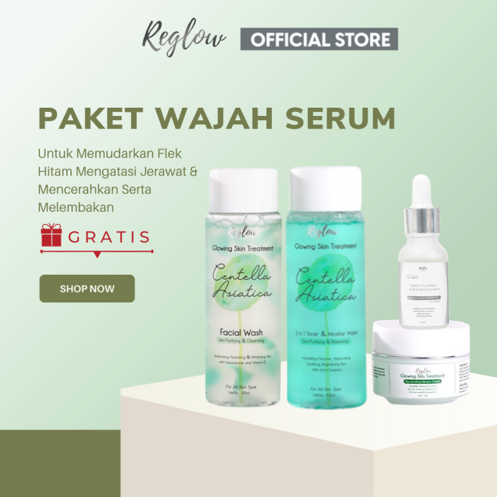 Reglow Skincare Dr Sindy Paket Whitening Series Dan Flek Hitam | Lazada ...