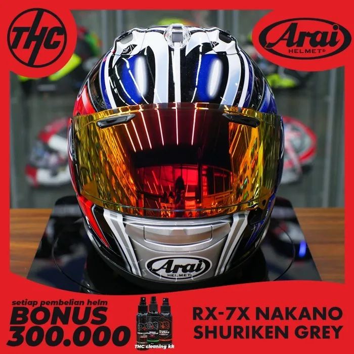 ARAI HELMET RX-7X NAKANO SHURIKEN GREY | Lazada Indonesia