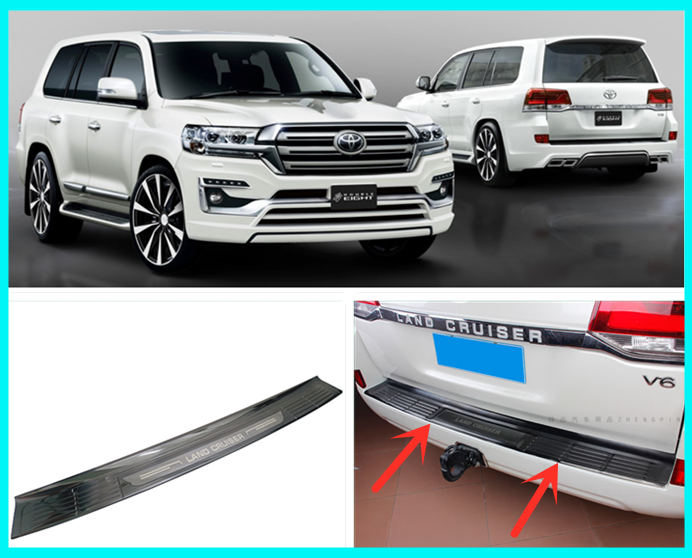 Toyota Land Cruiser LC200 2008-2021 Rear Bumper Guard Trunk Protector ...