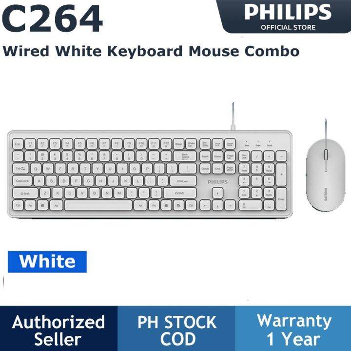 Philips C294/C234/C264/C314/C315/C354 Mechanical feel Wired Gaming keyboard mouse combo Color ...