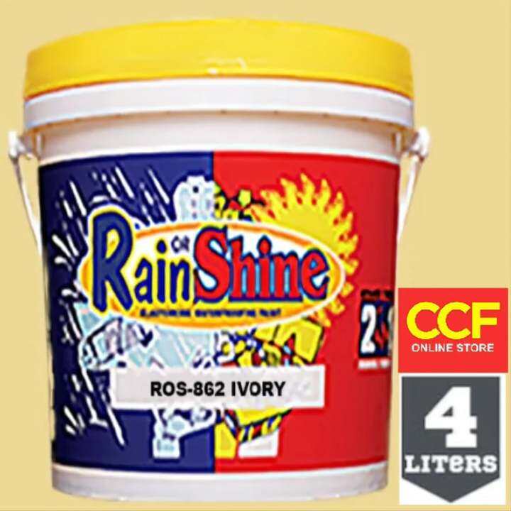 Rain or Shine Elastomeric House Latex Waterproofing Paint Ivory 4 ...