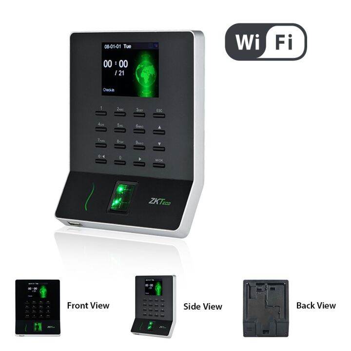 ZKTeco Fingerprint Attendance Machine Biometrics Punch Card Machine Digital with WiFi APP ...
