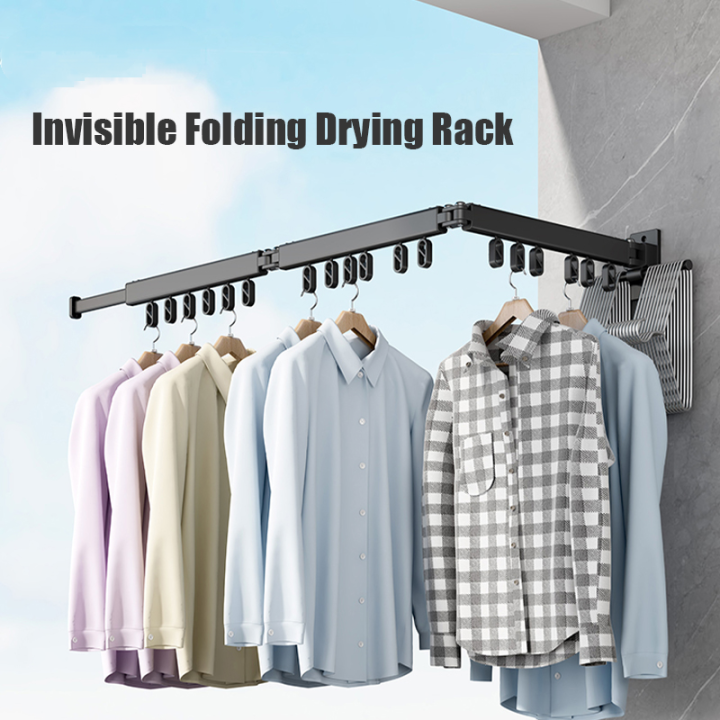 DYZY Clothes Hanger Rack Foldable Balcony Wall-mounted Clothes Hanger ...