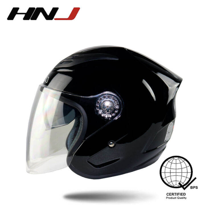 HNJ A4-003-D Half Face Helmet Motorcycle Helmet Women Half Face Double ...