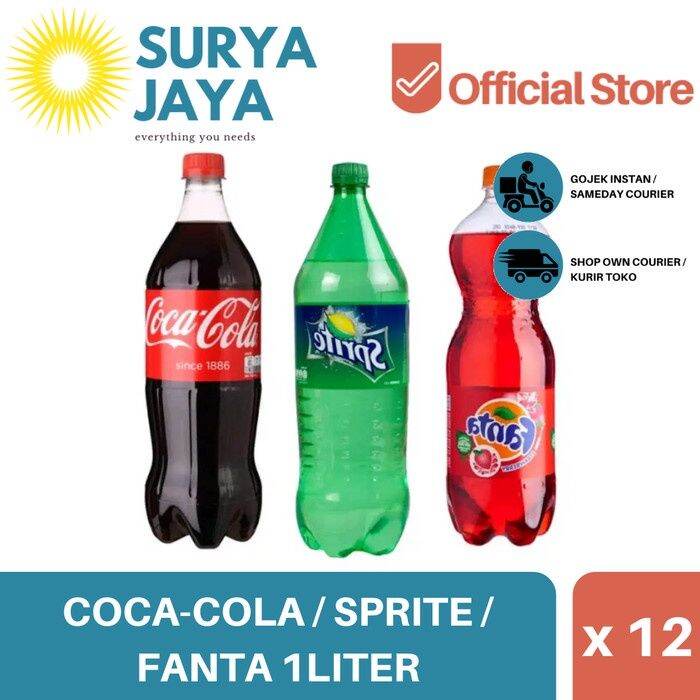 Distributor Coca Cola / Sprite / Fanta 1 Liter (isi 12 Botol) -Agen | Lazada Indonesia