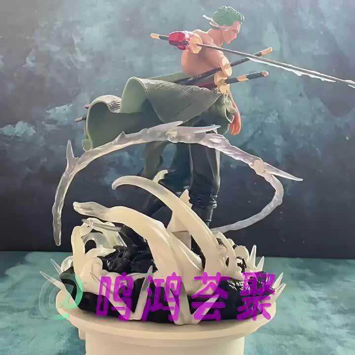 Figure Gk Statue Rororo Zoro Luffy Ace Pvc 2 Heads Collection Model ...