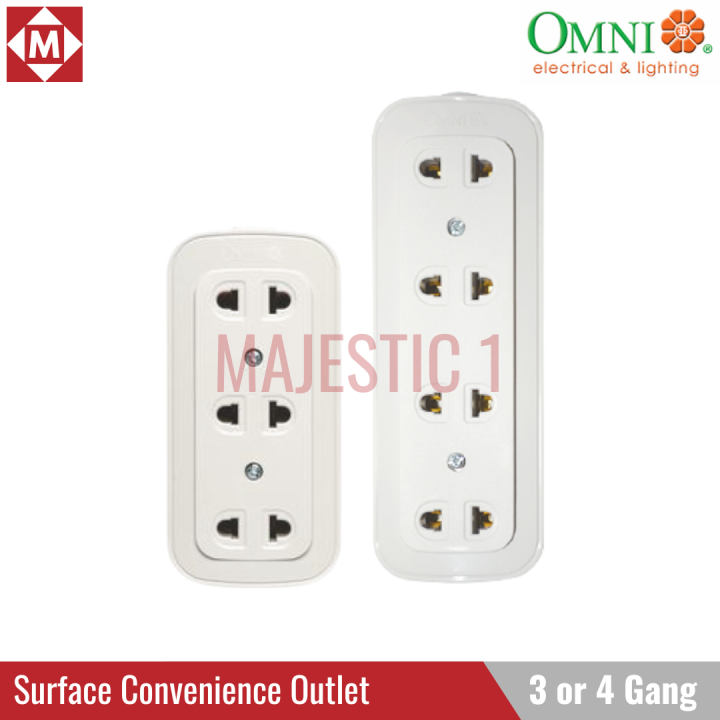 Omni Original Surface 3 or 4 Gang Convenience Outlet WSO-003 WSO-004 ...