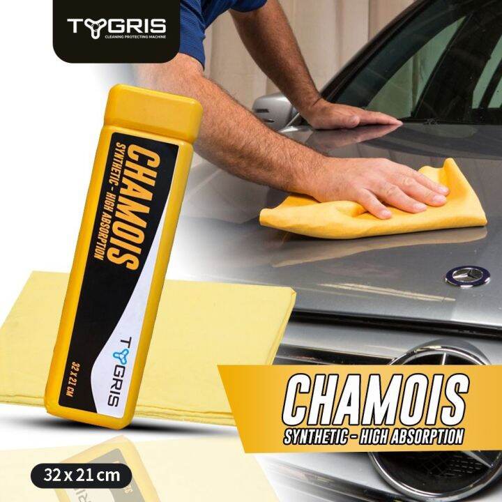 Lap Kanebo Premium Tygris Lap Chamois Motor dan Mobil Premium | Lazada ...