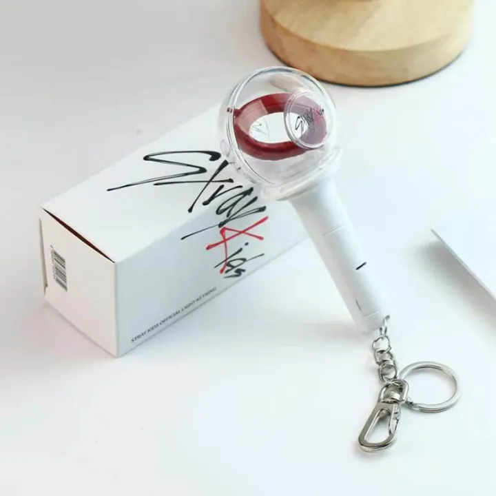 Kpop Stray Kids Keychain Lightstick Concert Glow Light Stick Pendant ...