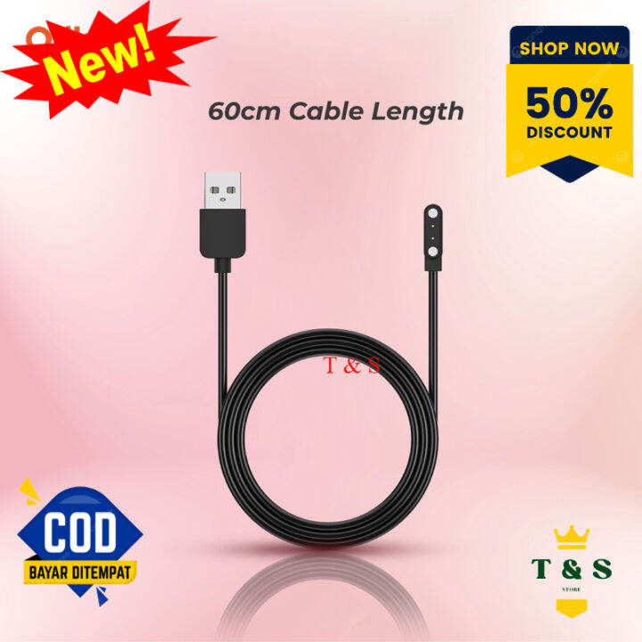 OLIKE SMARTWATCH KABEL CHARGER 2 PIN FW1-C/ W12C PRO/ W12 PRO/ OW-W5C ...