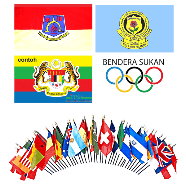 TEMPAHAN PELBAGAI SAIZ BENDERA SEKOLAH & JENIS-JENIS BENDERA (SET OF 2 ...