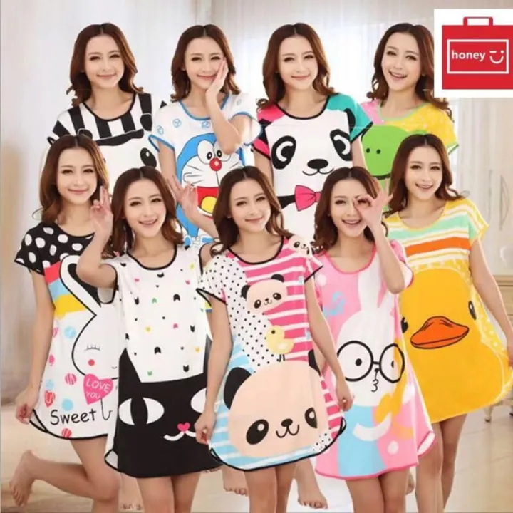 Korean Duster REGULAR Size Korean adult Sleepwear Cartoon Character ...
