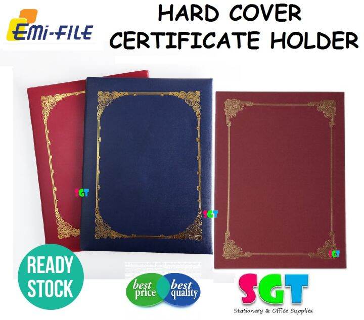 EMI FILE A4 Hard Cover Certificate Folder (520-A) | Lazada