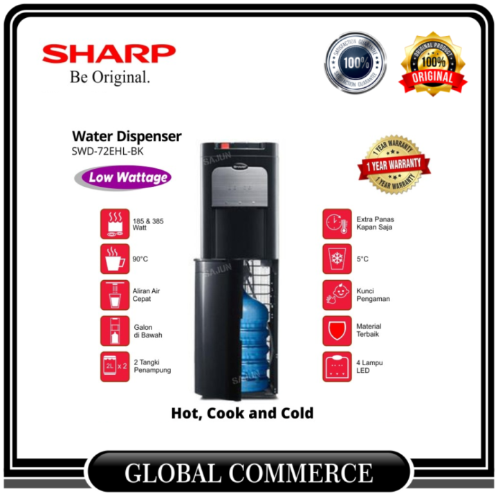 Sharp Water Dispenser SWD-72EHL Dispenser Air Galon Bawah SWD72EHL ...