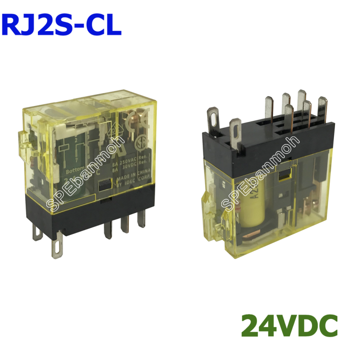 IDEC RJ2S-CL-D24 รีเล์ย์ RJ2S (2-pole) with LED 24VDC 8A | Lazada.co.th