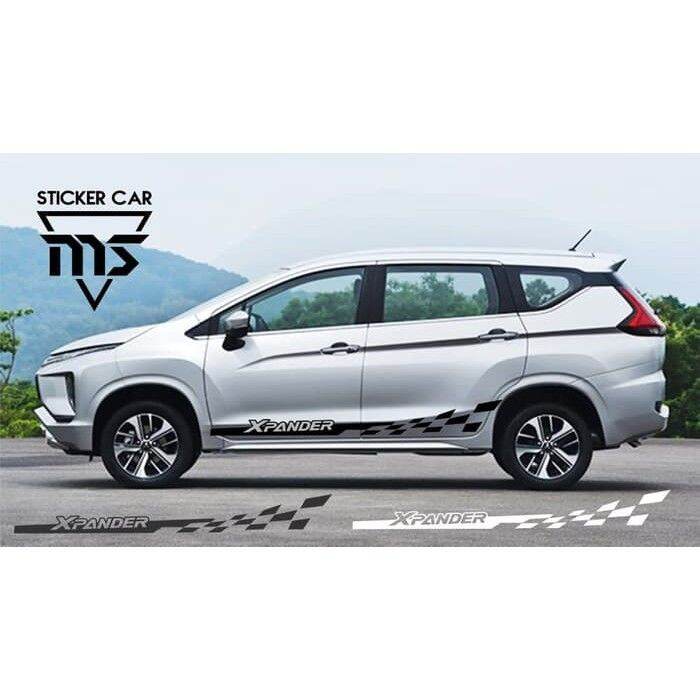 Cutting sticker stripping mobil XPANDER minimalist racing universal ...