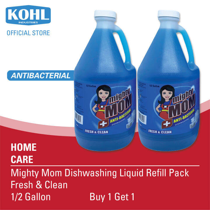1/2 Gallon Mighty Mom Antibacterial Dishwashing Liquid - Fresh and ...