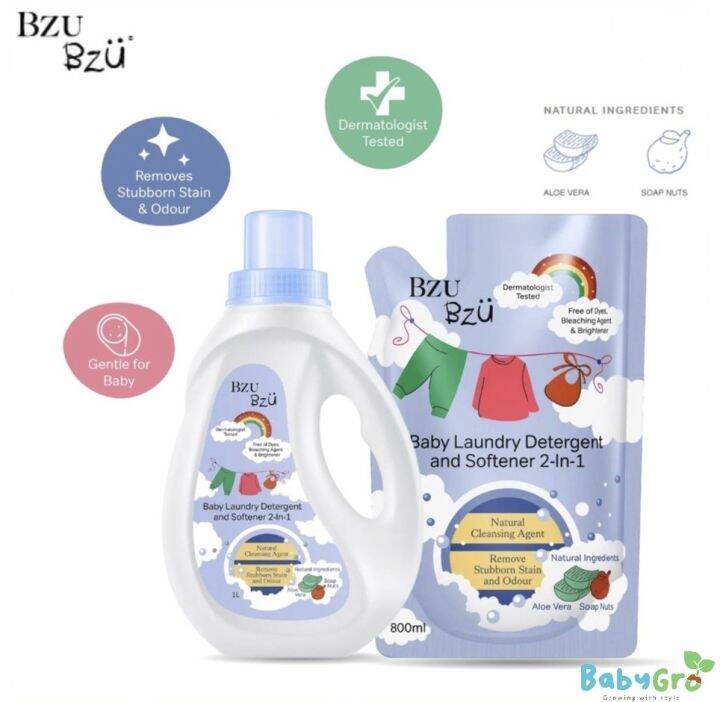 BZU BZU Baby Laundry Detergent and Softener 2in1 1L / Refill 800ml ...