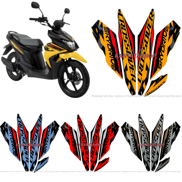 STIKER STRIPING LIS LES BODY MOTOR SUZUKI SKYDRIVE CROSSOVER 115 2021 ...