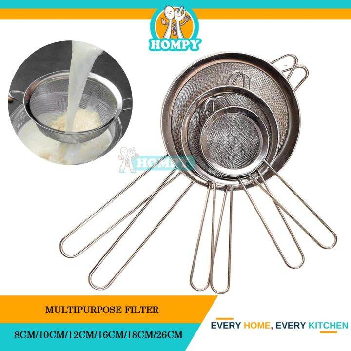 Stainless Steel Wire Fine Mesh Oil Strainer Oil Filter Flour Colander ...