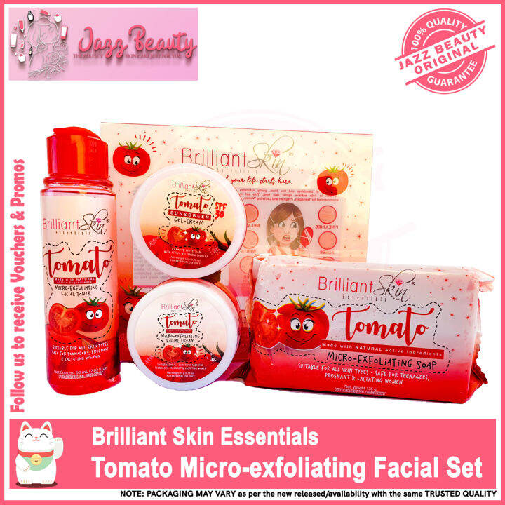 BRILLIANT SKIN TOMATO MICRO-EXFOLIATING FACIAL SET | Lazada PH