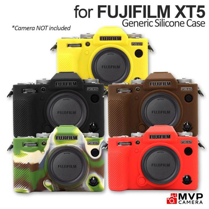 Generic SILICONE CASE FujiFilm Fuji XT5 X-T5 Black Camouflage Coffee ...