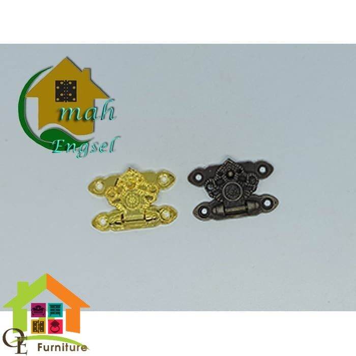Omah Engsel Kunci Pengait box/ kunci kotak perhiasan/ gesper 3.7 cm ...