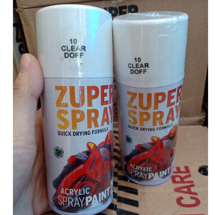 Zuper Spray Paint Pilok Pilox Warna P10 Clear Doff / Pernis Dop / Clear Tidak Mengkilap (150cc ...