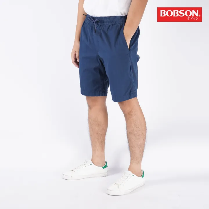 Bobson Men's Basic Non-Denim Jogger Short 81100 (Navy) | Lazada PH