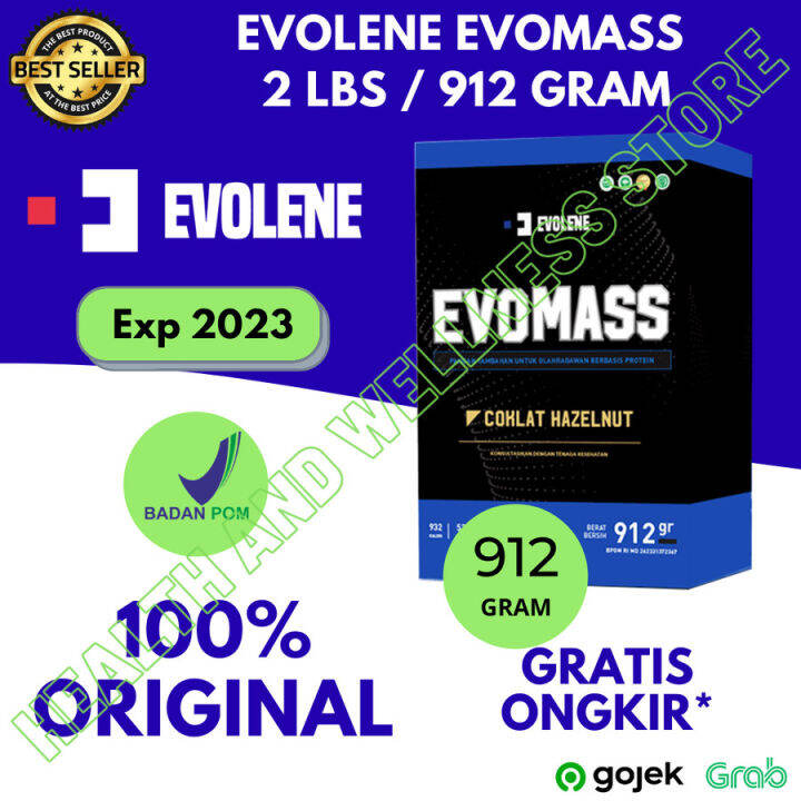 EVOLENE EVOMASS EVO MASS 2 LBS 912 GRAM COKELAT HAZELNUT BULKING | Lazada Indonesia