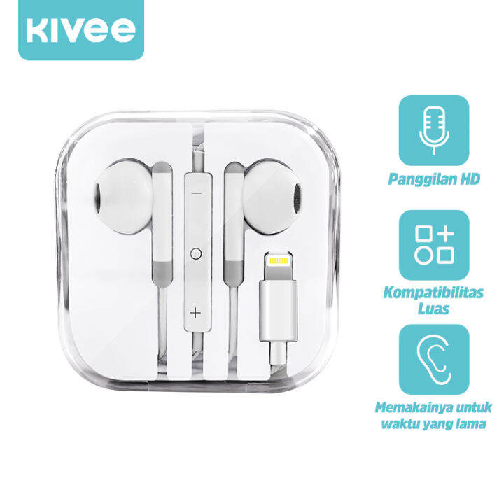 KIVEE Earphone hedset gaming In-Ear Headphone asli Super Bass Mikrofon ...