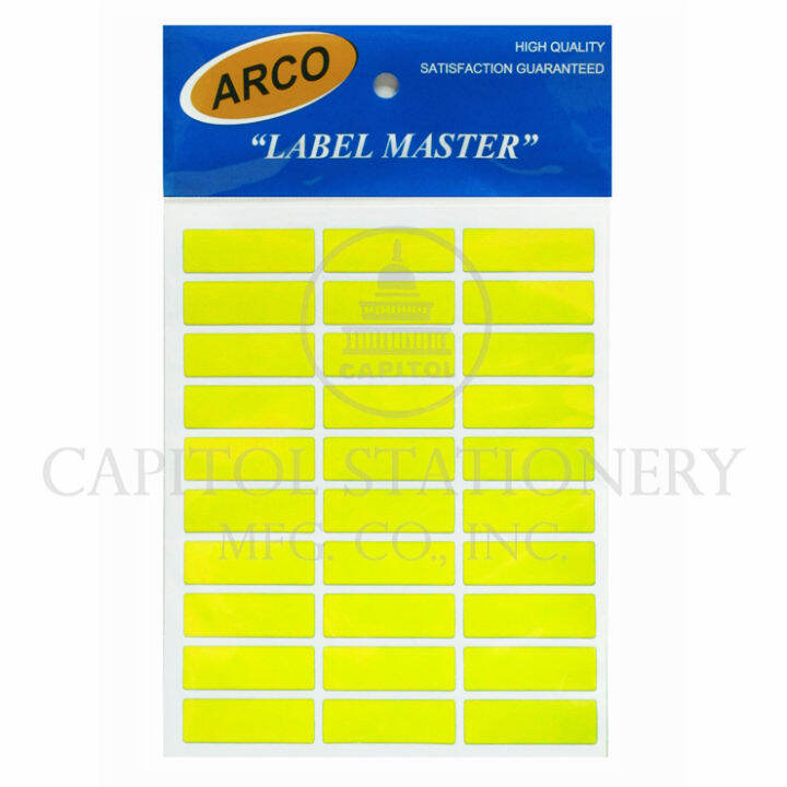 ARCO Rectangular Label Stickers/ LABEL STICKER C8513B 33X11MM, 6sheets ...