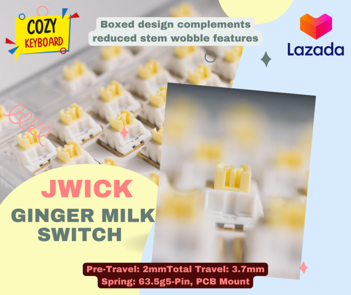 [cozy.keyboard] Jwick Ginger Milk Switch เสียงโคตรดี นุ่มละมุนมาก ...