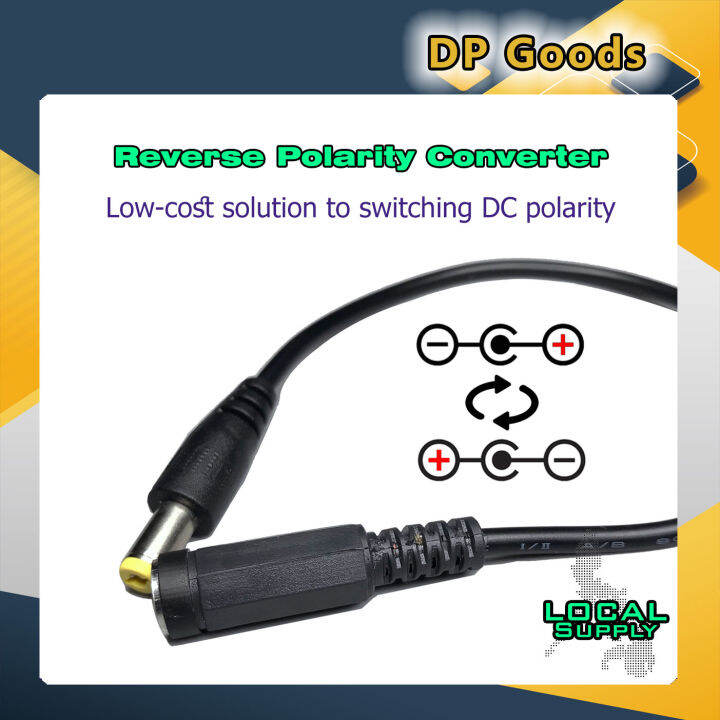 DPgoods Reverse Polarity Converter Cable Extension Center Negative ...