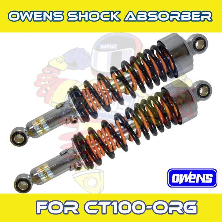 CT100 ORANGE-DOUBLE Owens Motorcycle Rear Shock Absorber (Pair) | Lazada PH